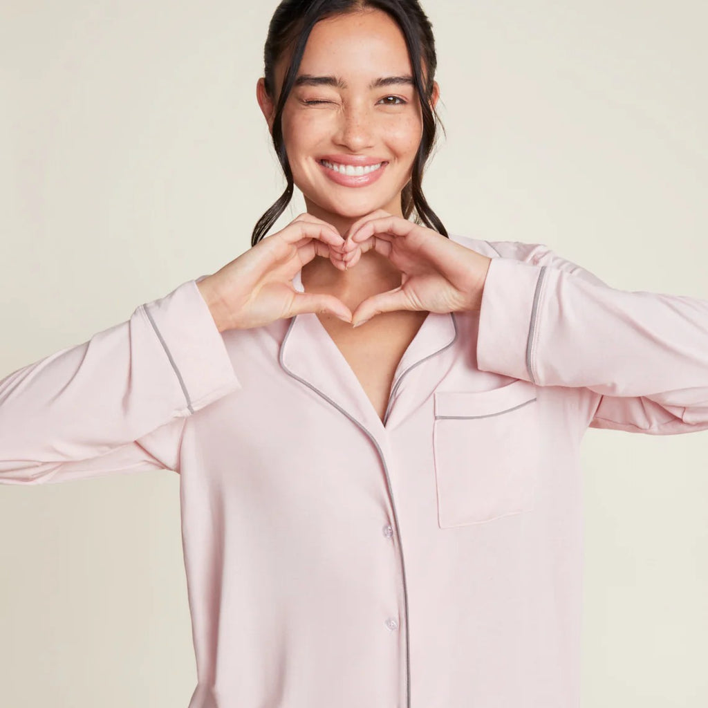 Barefoot Dreams Luxe Milk Jersey Piped Pajama Set | Opulence of Sou...