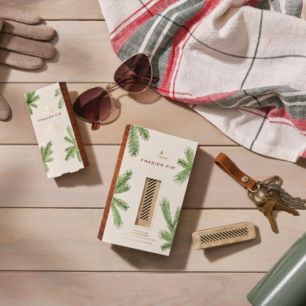 Thymes Frasier Fir Car Diffuser Kit | Opulence of Southern Pines