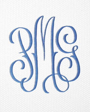 Matouk Swiss Embroidery Monogram - 2022 | Opulence of Southern Pines