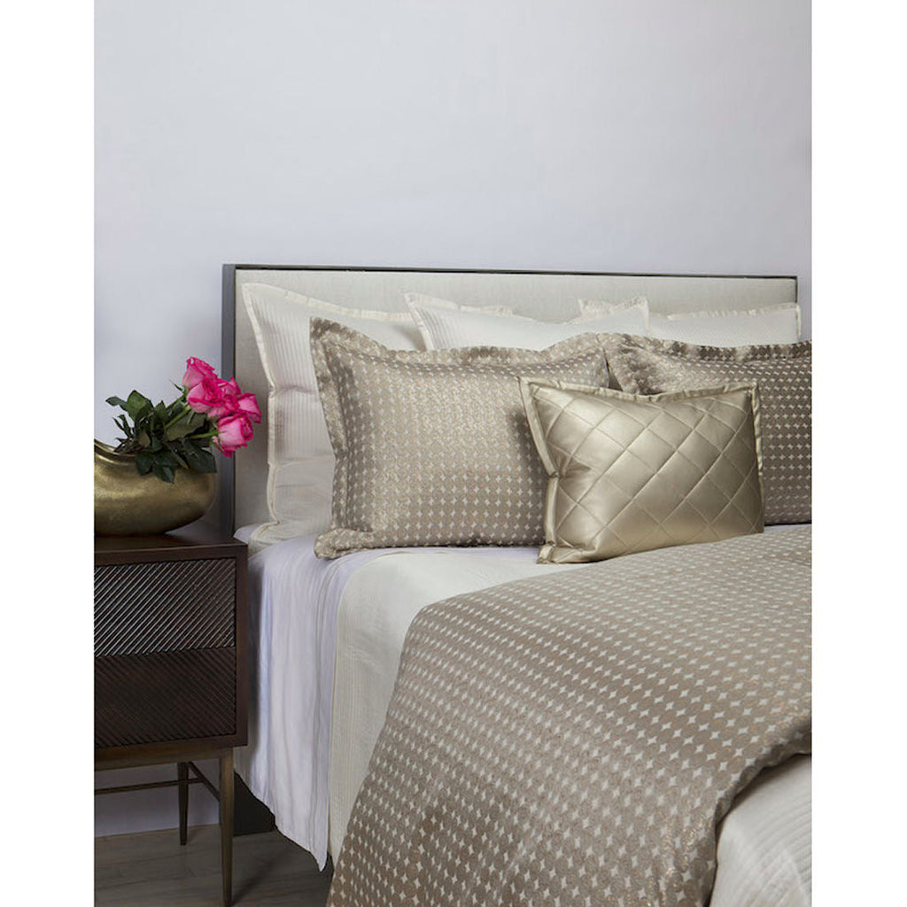 Ann Gish The Art of Home Coin Duvet Set in Gold/Pumice | Opulence o...