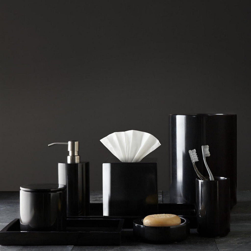 MarbleCrafter Eris Jet Black Marble Bath Collection | Opulence of S...