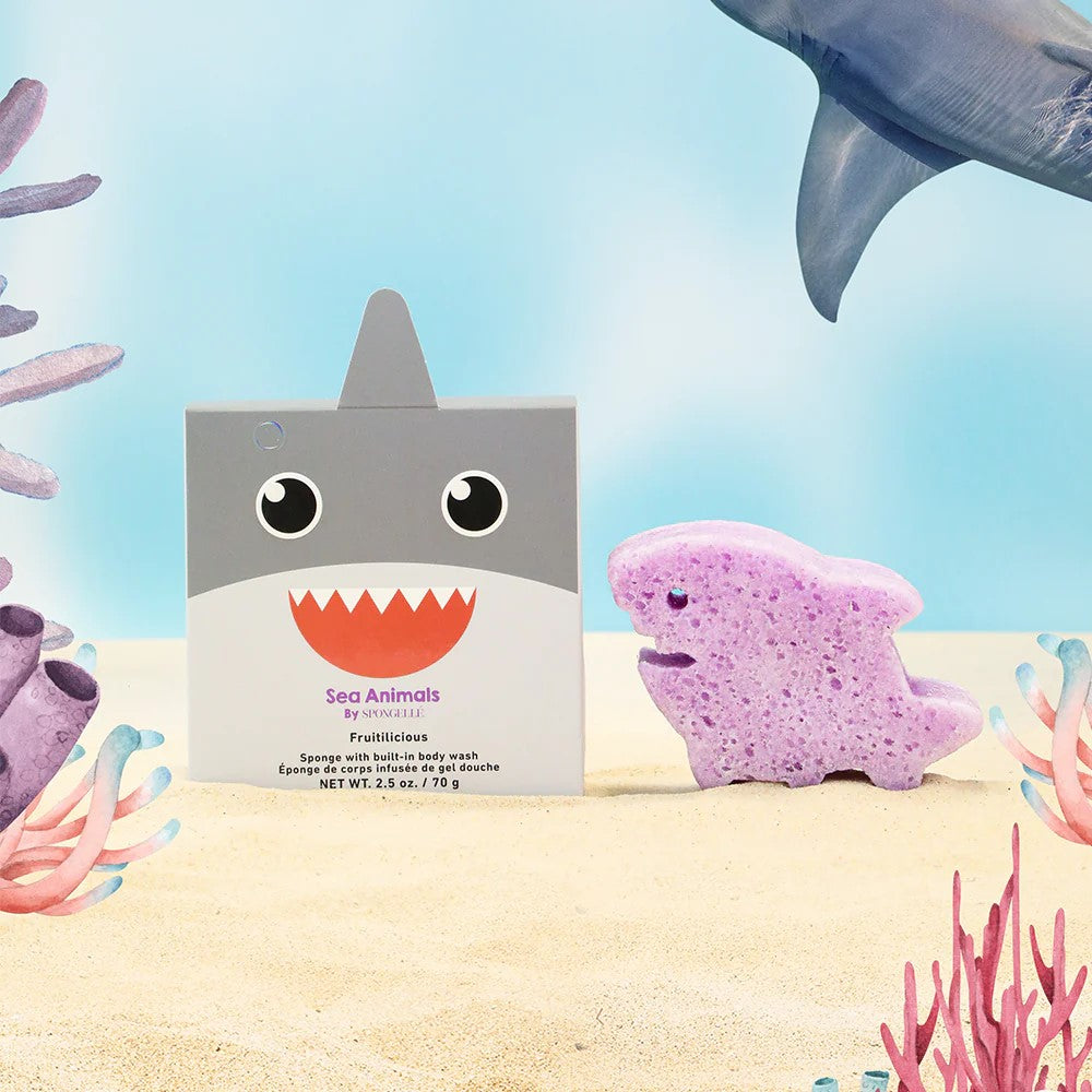 Spongelle Sammy Shark Body Buffer | Opulence of Southern Pines