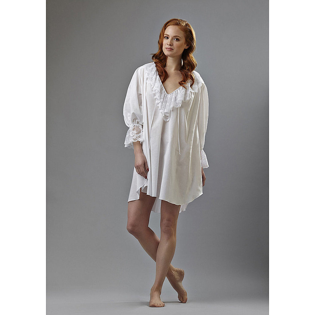 Priamo Designs Classics Krista Short Poet Shirt - One Size | Opulen...